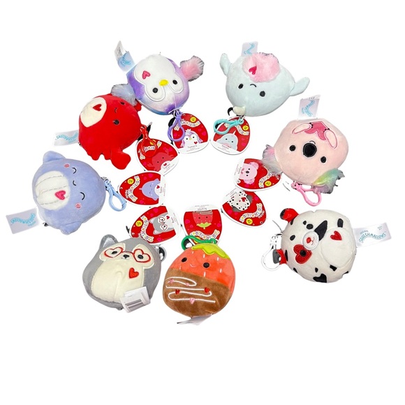 Squishmallows | Toys | Valentines Day Limited Edition Squishmallow Clips Complete Set | Poshmark